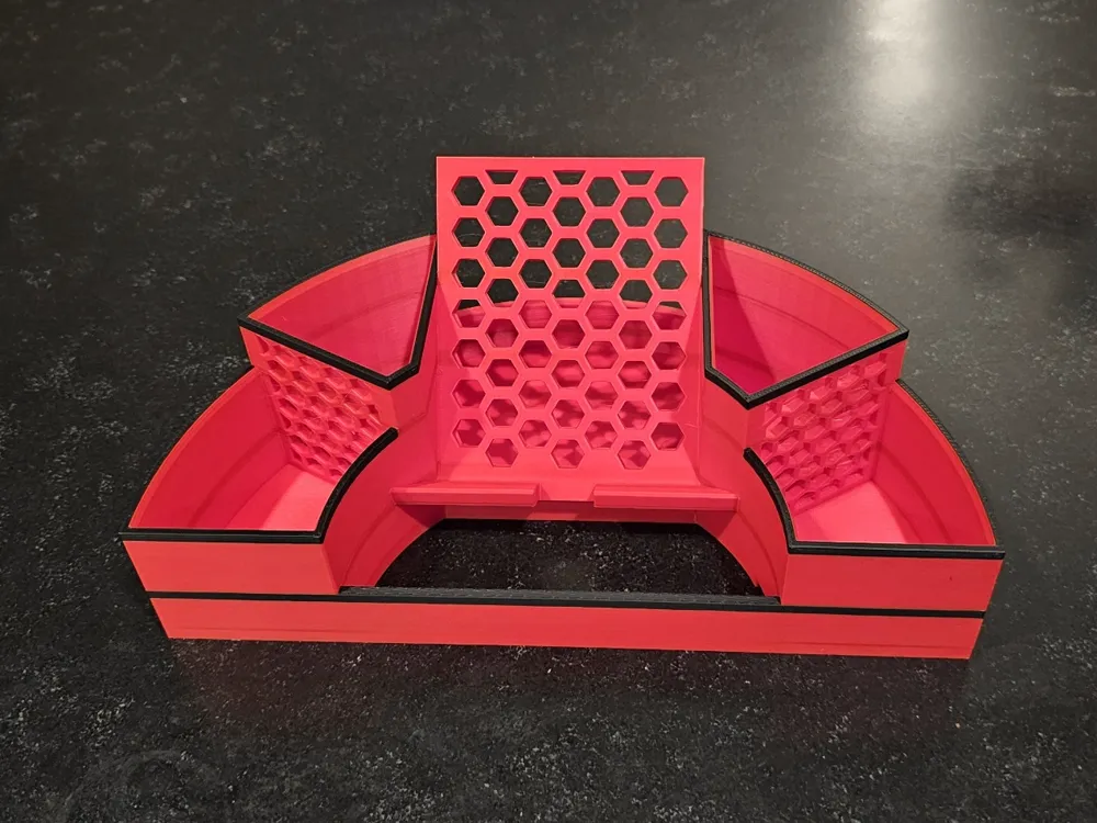 Curved Phone Stand with Storage, Charging Friendly by MildandFire ...