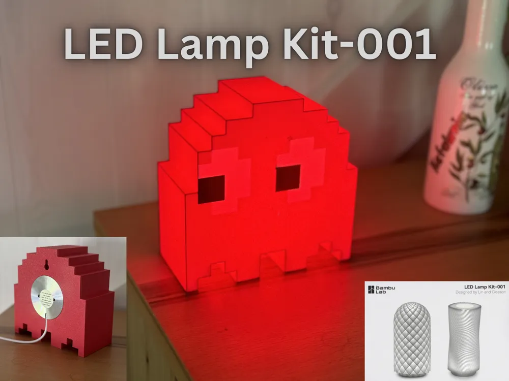 Pacman Ghost LED Lamp Kit - 001 by elikoll - MakerWorld