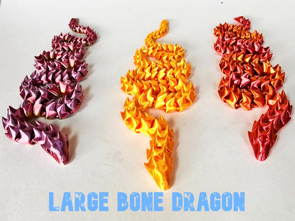 Large Flexi Bone Dragon XL by BlueRiverMountain3D MakerWorld: Download ...