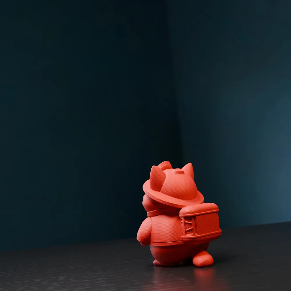 Firefighter Cat - Chibi Keychain Figurine by TheLightning MakerWorld ...