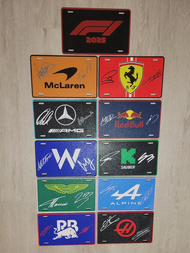 F1 Signed Plates Set Ultimate Collector’s Display! by Galactic Prints ...
