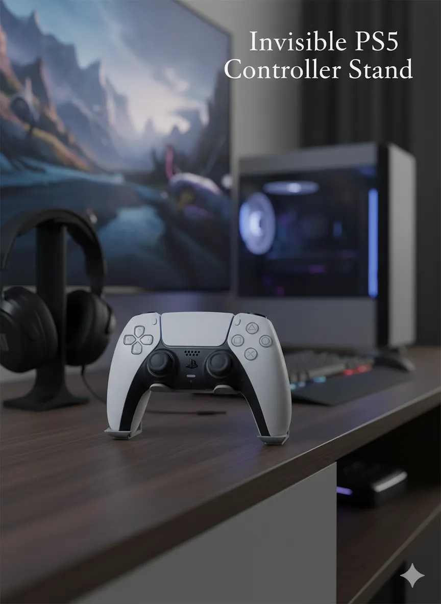 Invisible, Stable & Strong PS5 Controller Stand - Free 3D Print Model ...