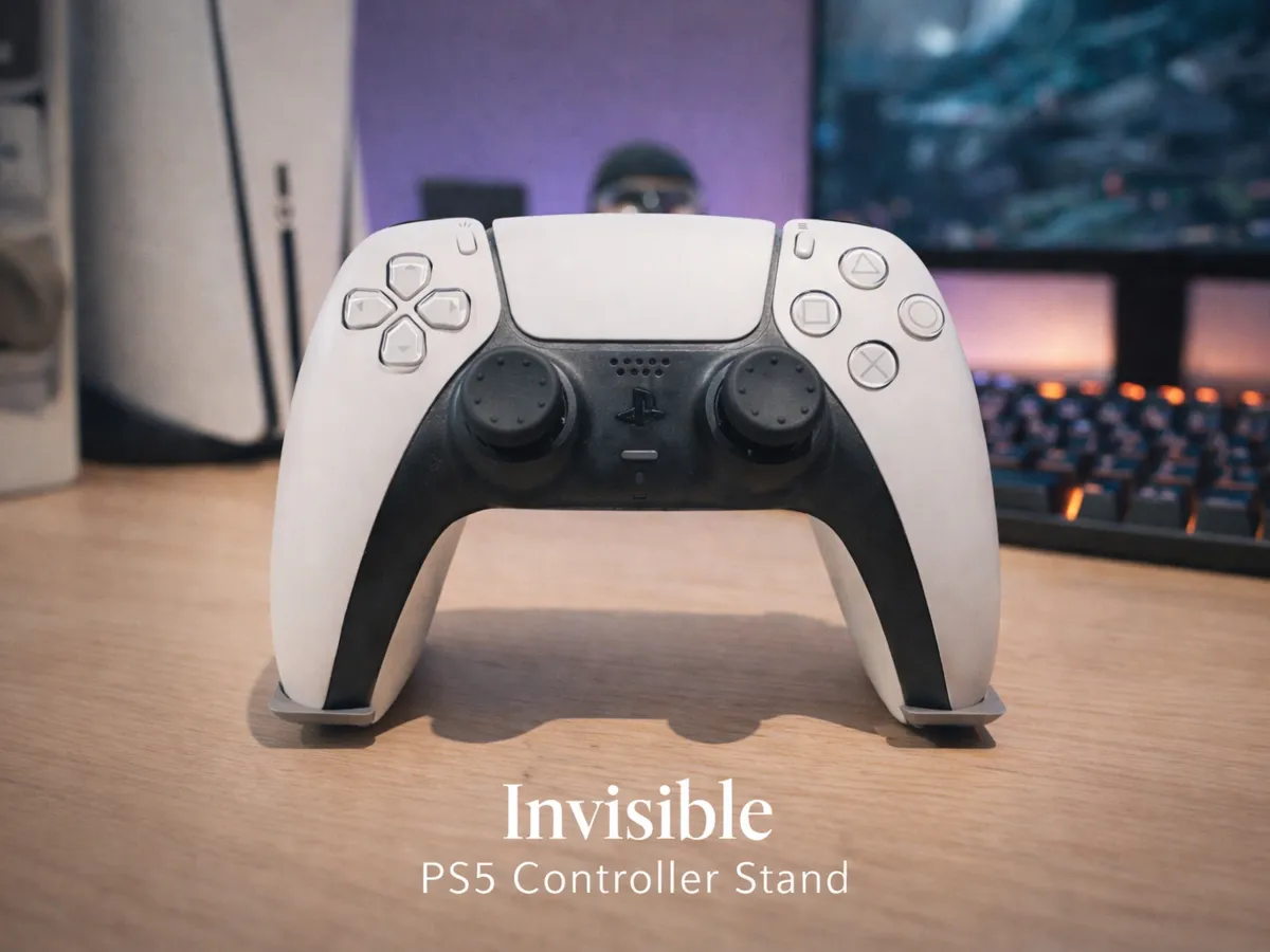 Invisible, Stable & Strong PS5 Controller Stand - Free 3D Print Model ...