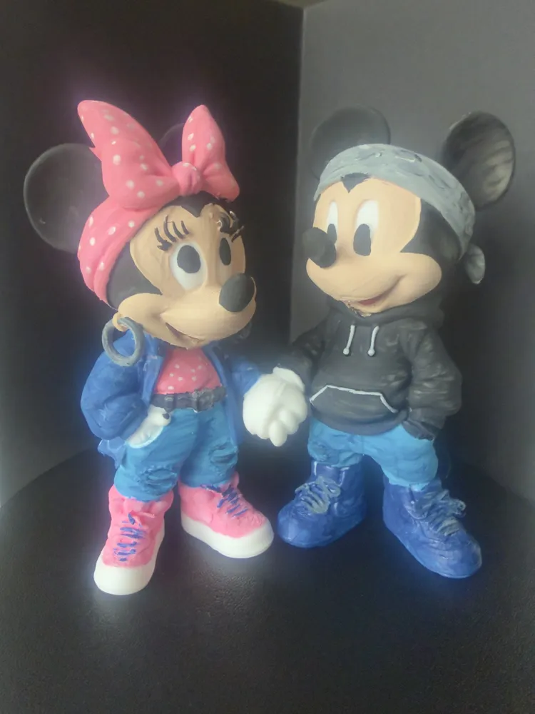 Minnie &Mickey - Free 3D Print Model - MakerWorld