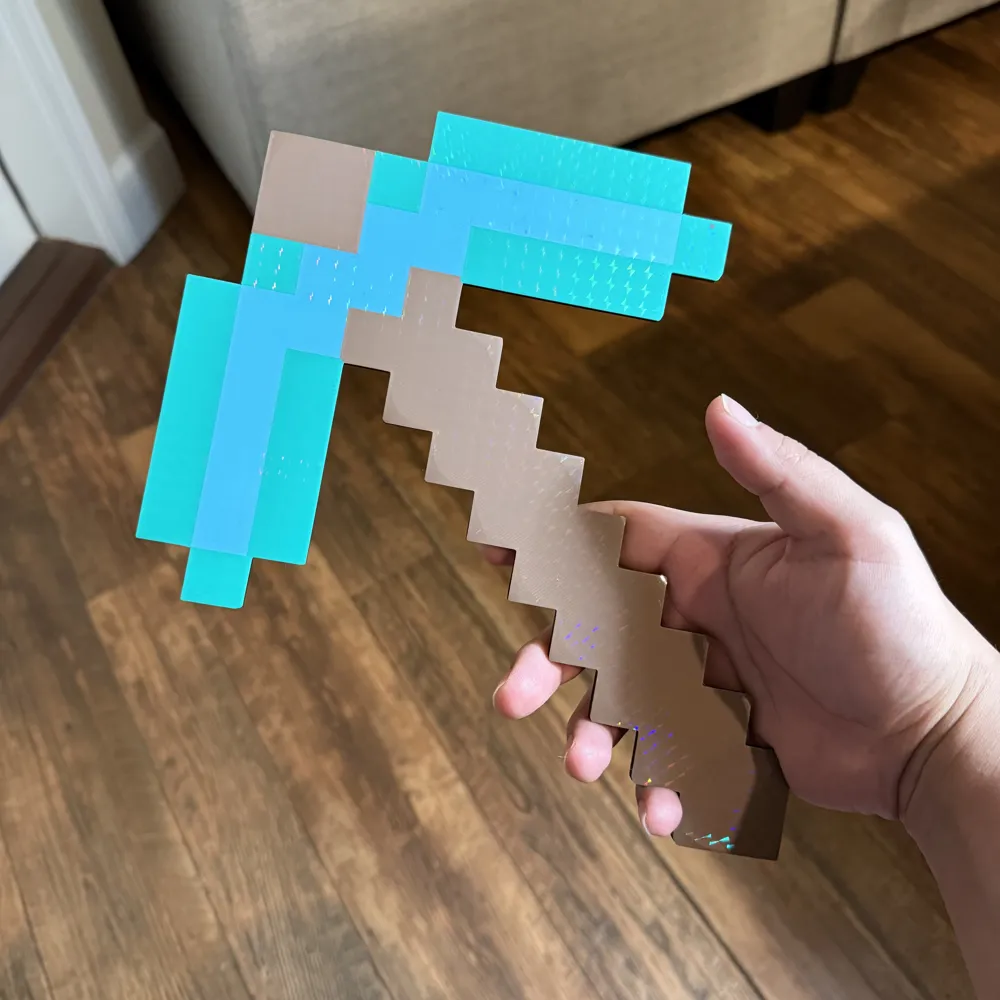 Minecraft Pickaxe Wall Decoration by ElC_3627395543MakerWorld: Download ...