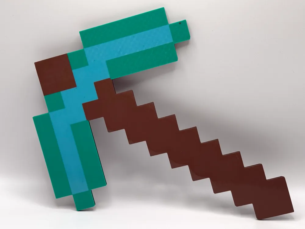 Minecraft Pickaxe Wall Decoration - Free 3D Print Model - MakerWorld