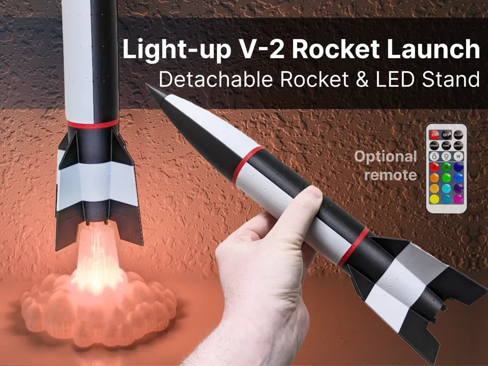 Light-up Rocket Launch | V-2 Rocket from WWII by Rexi Labs MakerWorld ...