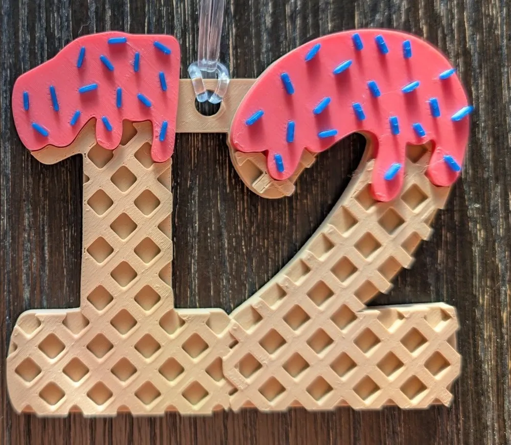 Ice Cream Drip Numbers 10-19 by Michigan Mitten Designs MakerWorld ...