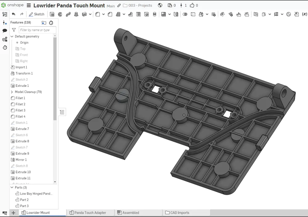 Panda Touch Lowrider Mount Remixed by eclien MakerWorld: Download Free ...