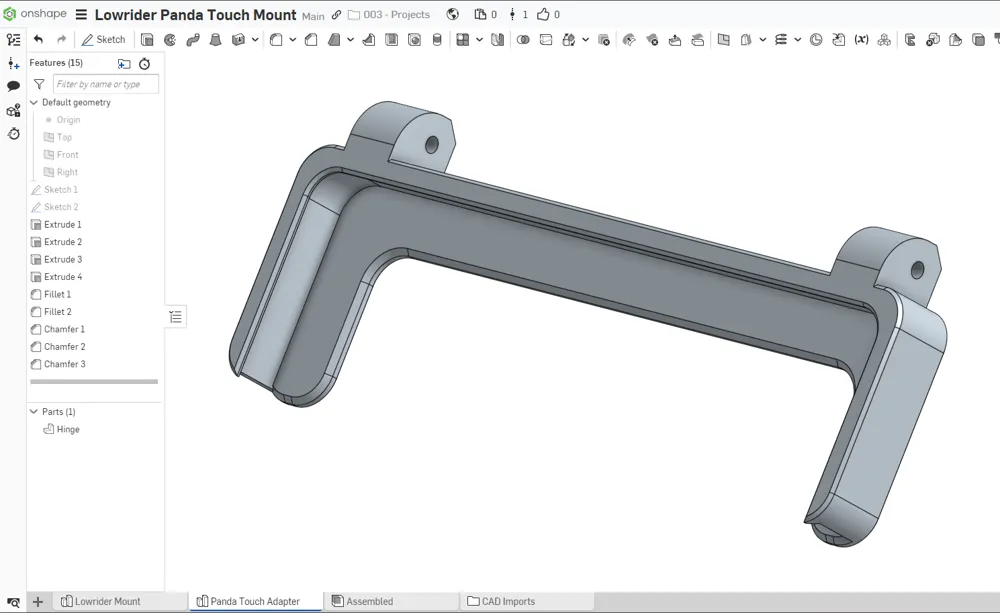 Panda Touch Lowrider Mount Remixed by eclien MakerWorld: Download Free ...