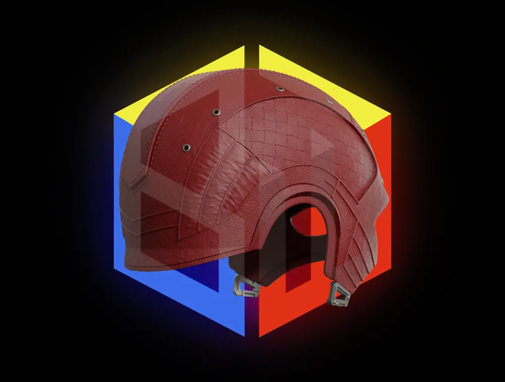 Red Guardian Textured Helmet by Budwin MakerWorld: Download Free 3D Models