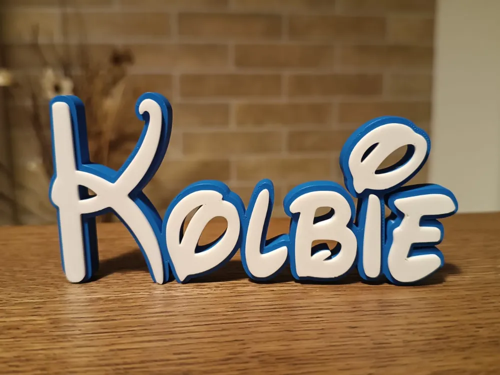 Kolbie Name Disney Font - Free 3D Print Model - MakerWorld