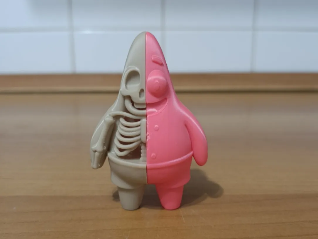 Patrick Spongebob Half Skeleton - Free 3D Print Model - MakerWorld