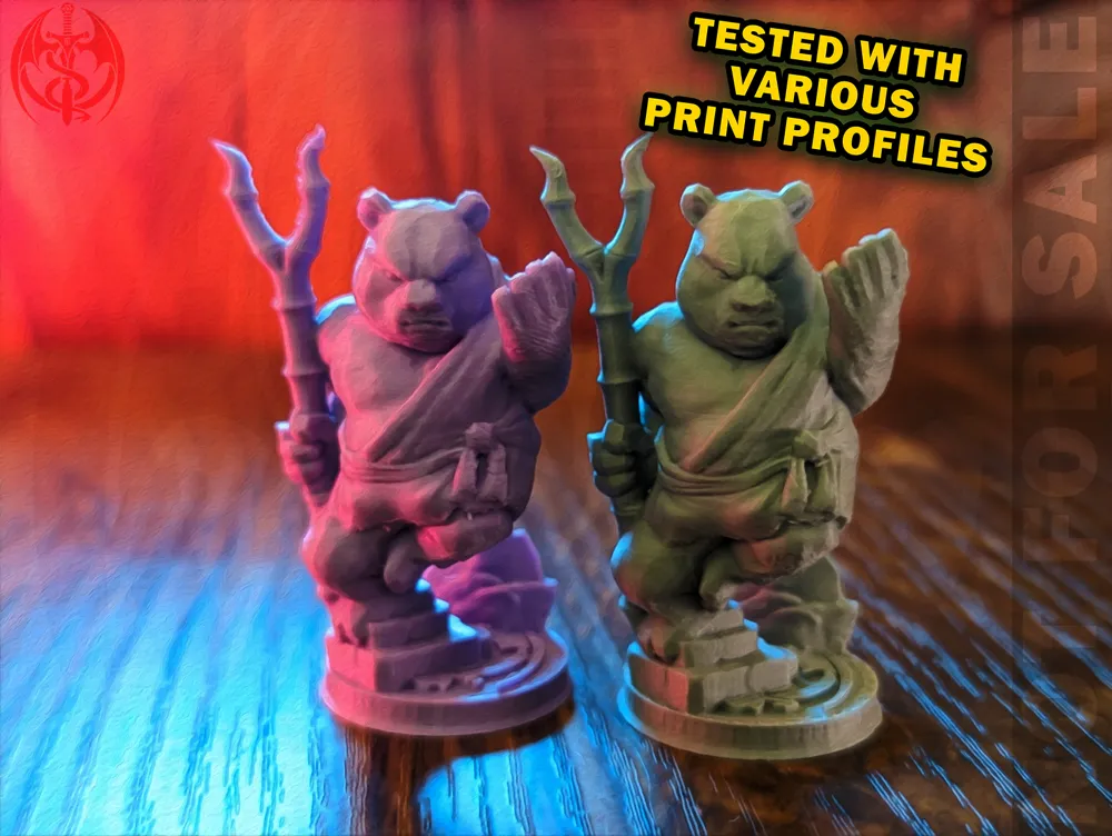 Panda Monk Pack - Supportless DnD Miniatures by Nozzleborn Foundry ...