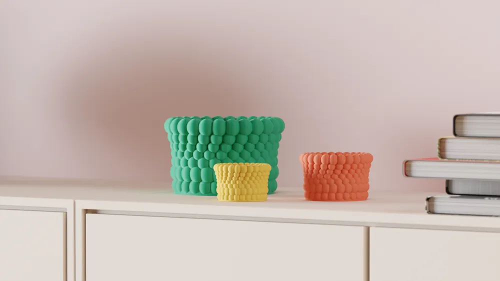 Sphere Plant Pot. bubbble texture planter. Modern by Abstractia Design ...