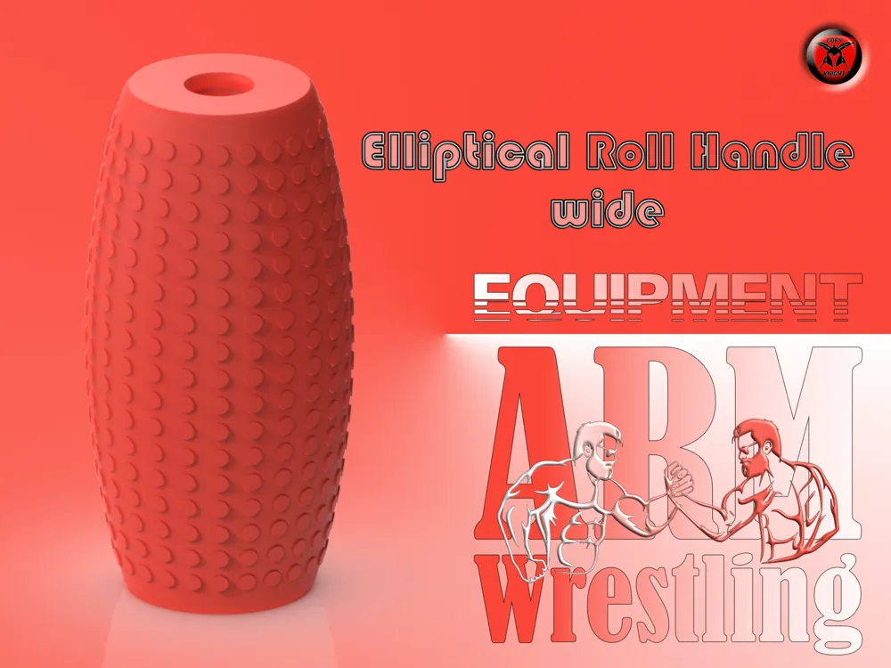 Armwrestling Elliptical Roll Handle wide by CopyKnight MakerWorld ...