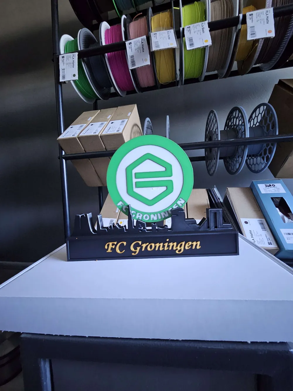 FC Groningen with Groningen skyline by Jessie_3d_art MakerWorld: Download Free 3D Models