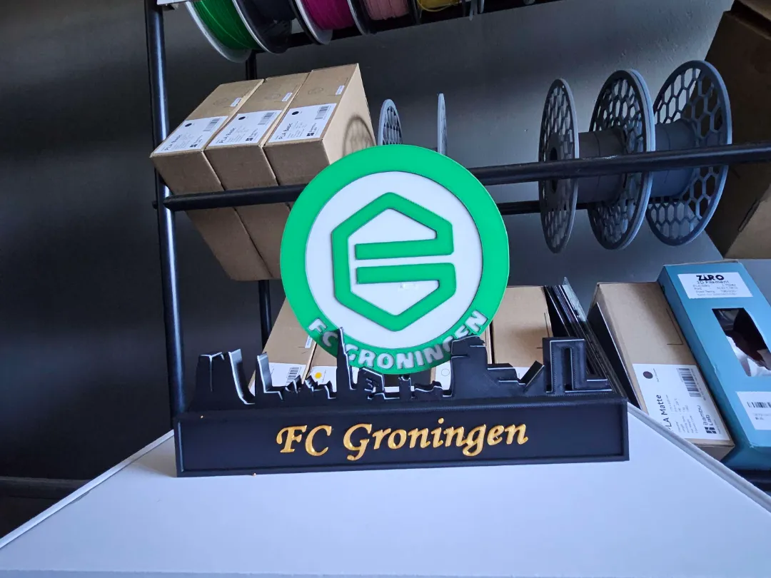 FC Groningen with Groningen skyline by Jessie_3d_art MakerWorld: Download Free 3D Models