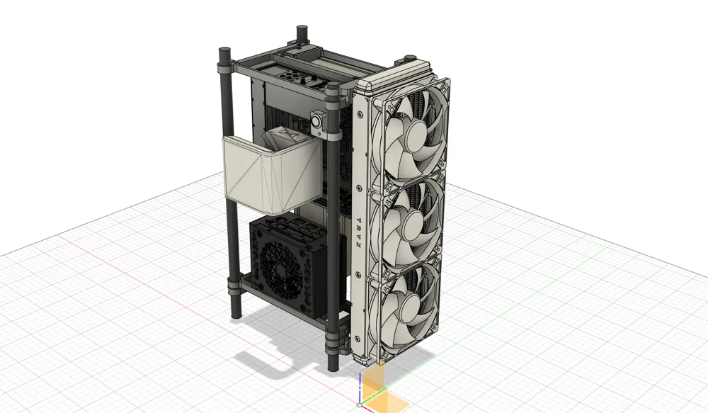 SFF ITX Modular Open Frame Case - Free 3D Print Model - MakerWorld