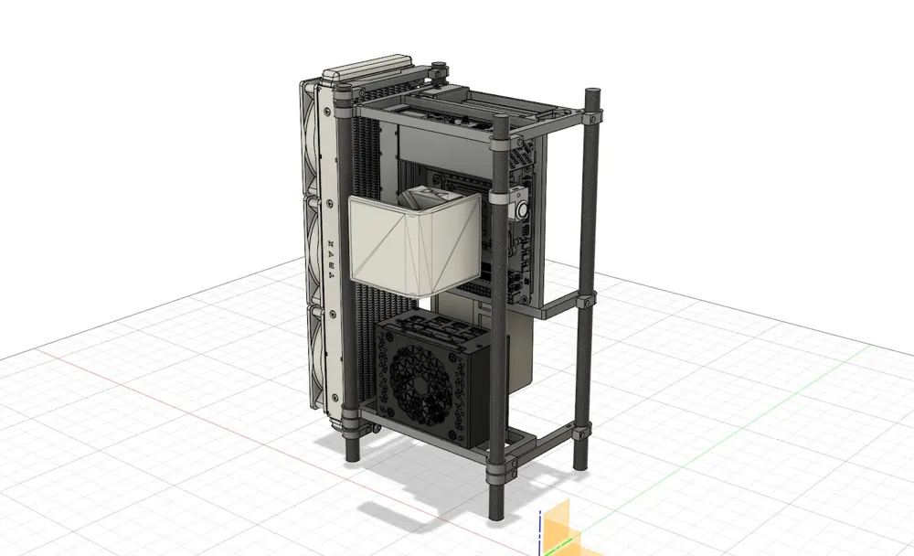 SFF ITX Modular Open Frame Case - Free 3D Print Model - MakerWorld