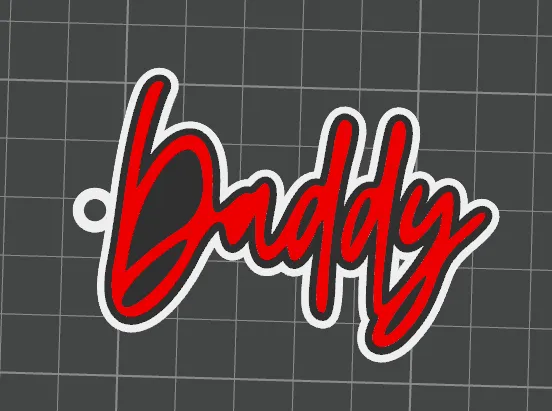 "Daddy" personalized keychain or nametag by KameKami MakerWorld ...