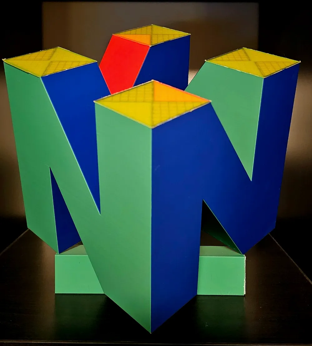 N64 Logo (Correct Full Color Pattern) by toxicdoom89 - MakerWorld