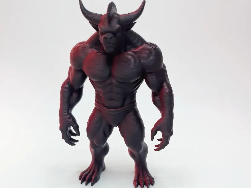 Horned Titan of Demonic Fury - Free 3D Print Model - MakerWorld