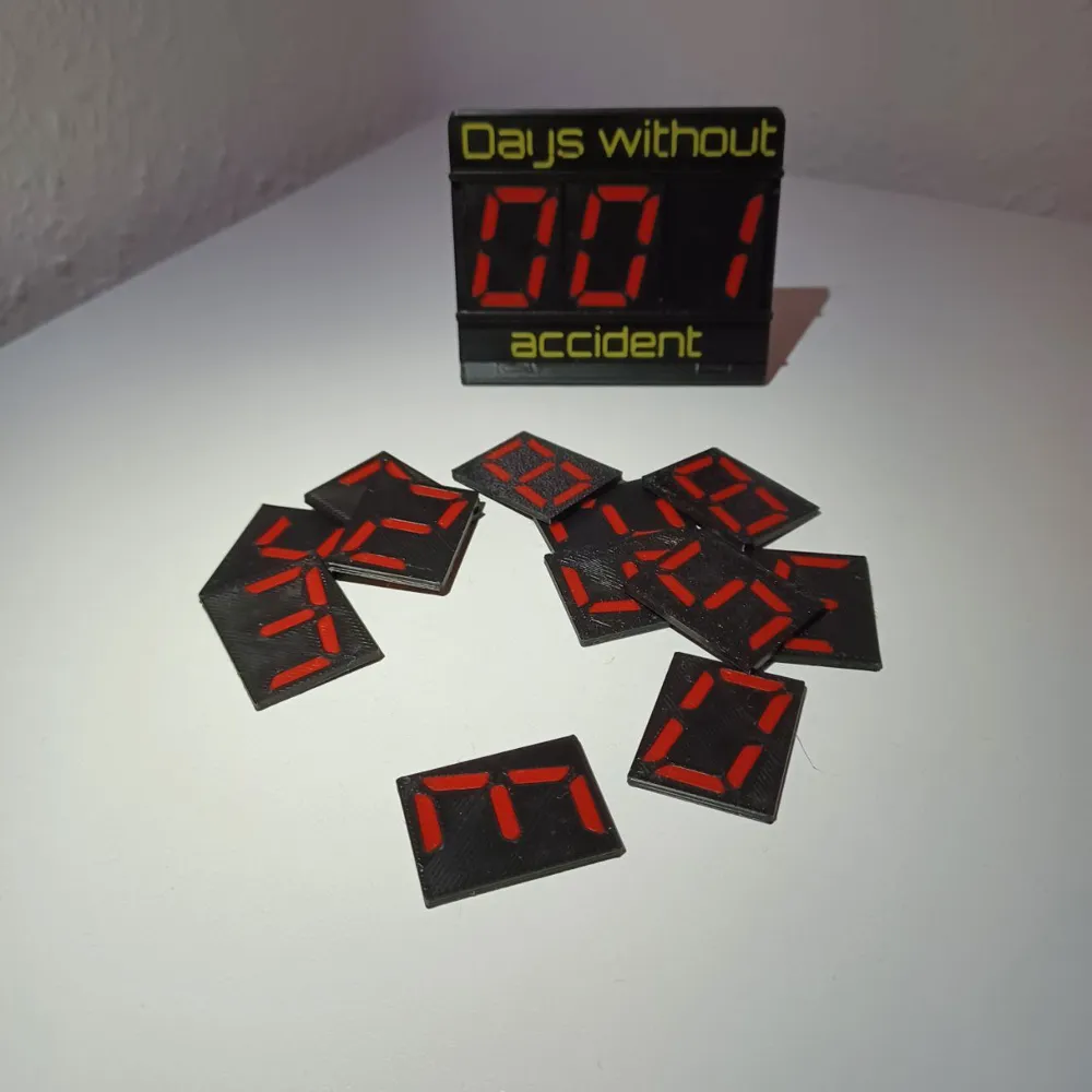 days without accident sign funny - Free 3D Print Model - MakerWorld
