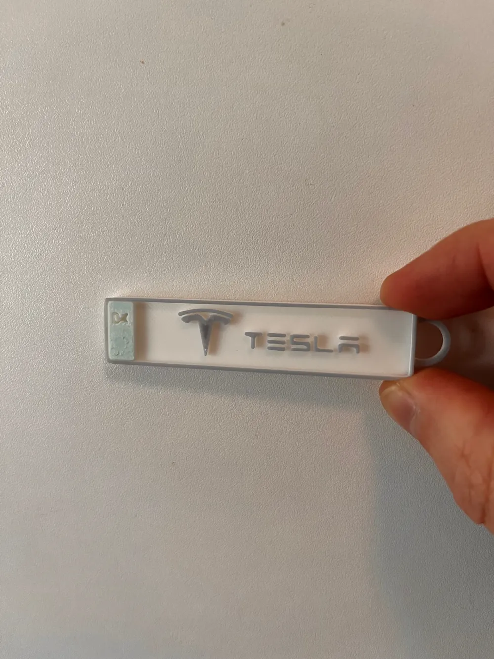 Tesla numberplate keychain by Dinozzo28 - MakerWorld