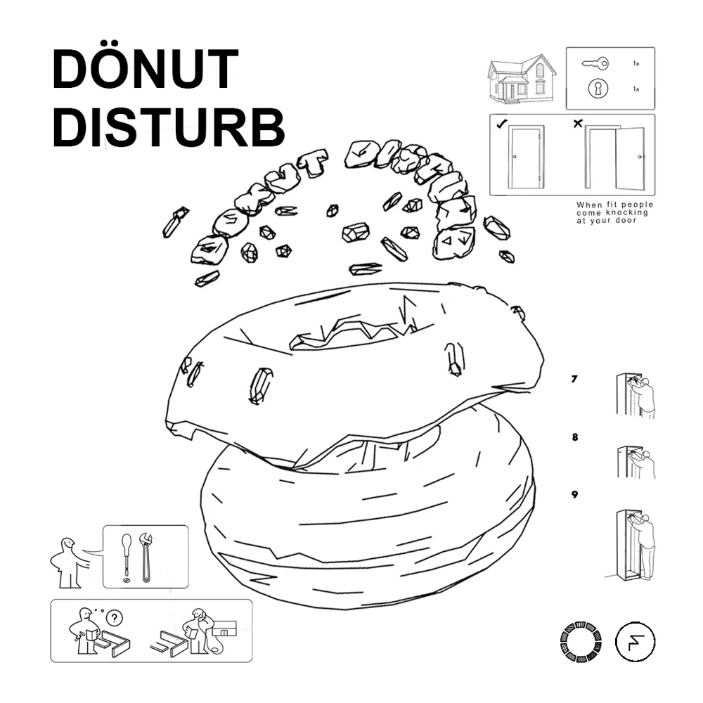 Donut Disturb - Door Hanger by Collecticraft MakerWorld: Download Free ...