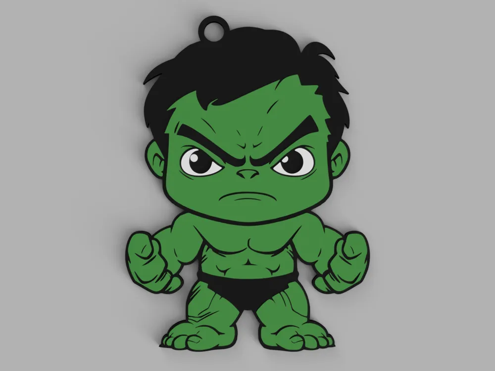 Baby Hulk keychain by jakubhroch - MakerWorld