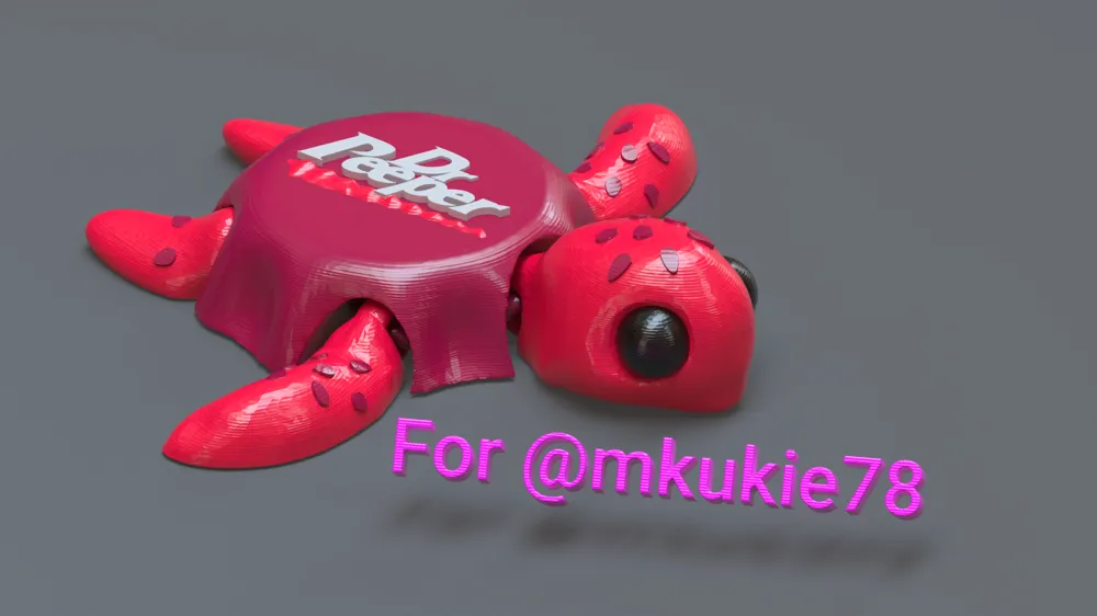 Bottle Cap Sea Turtle - Articulated by The inked Oak MakerWorld ...