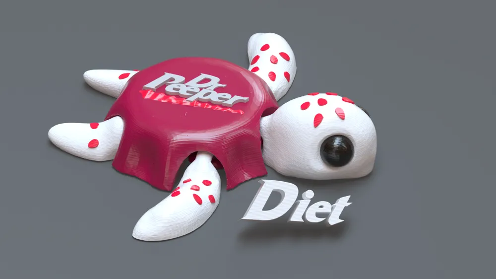 Bottle Cap Sea Turtle - Articulated by The inked Oak MakerWorld ...