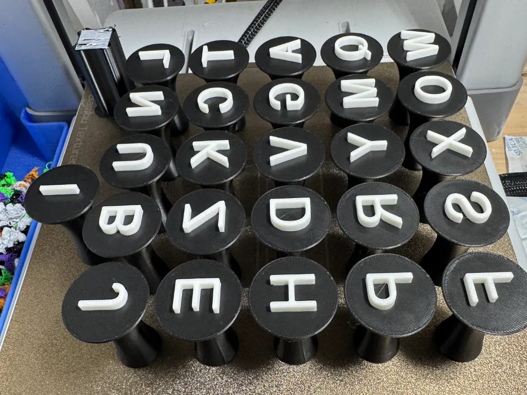 Play-Doh Stamps - Alphabet (Uppercase) - Free 3D Print Model - MakerWorld
