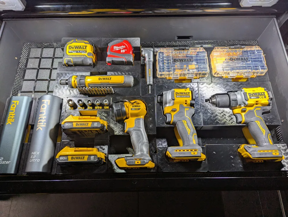Gridfinity Tool Holder for DEWALT Driver (DCF350) - Free 3D Print Model ...