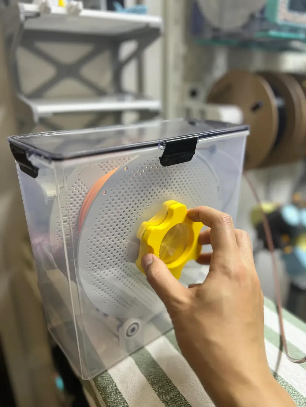 Filament Spool Dryer without lid retracting system (supports 4L, 5L ...
