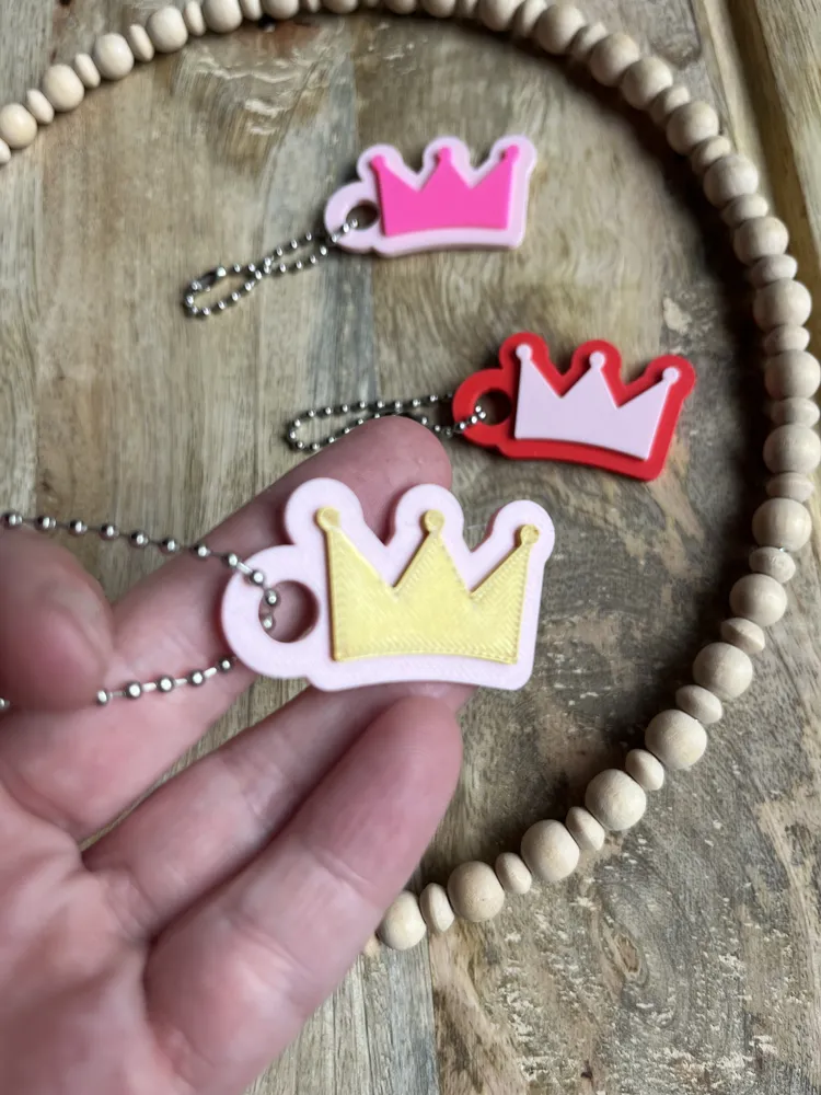 Crown Keychain - Free 3D Print Model - MakerWorld
