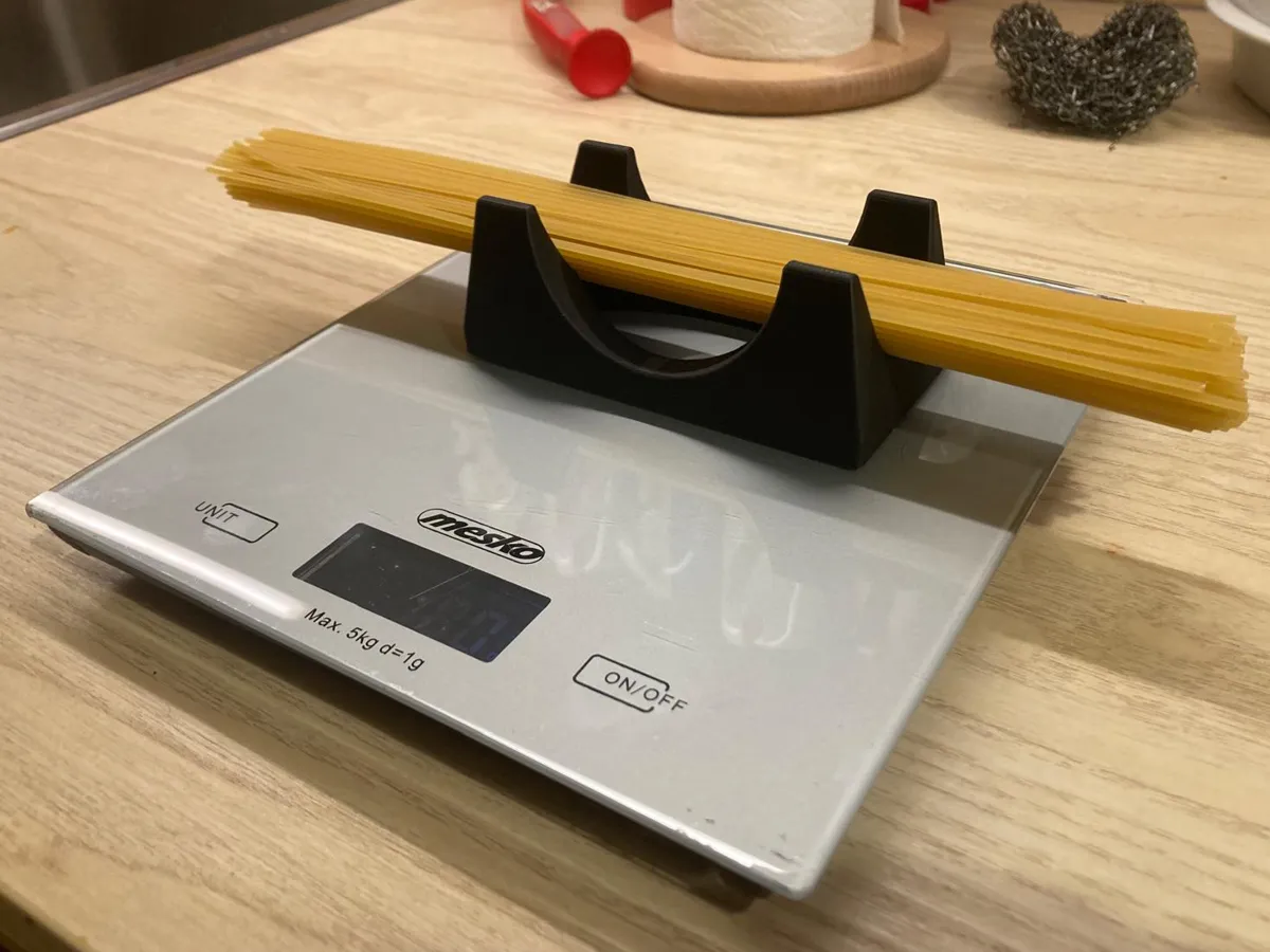 Spaghetti measuring tray for a kitchen scale - Free 3D Print Model ...