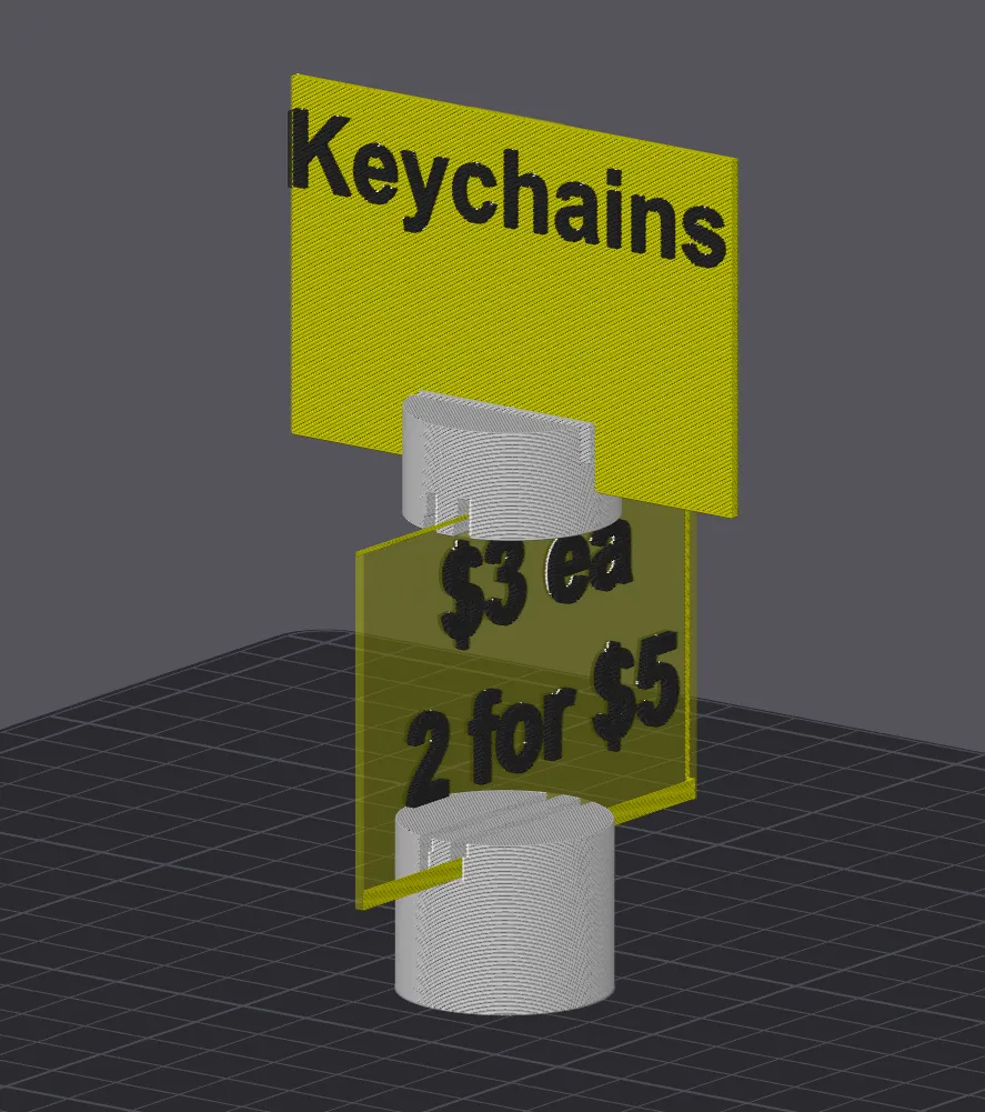 Keychain Carousel Display Stand price tags by SauceDepot MakerWorld ...