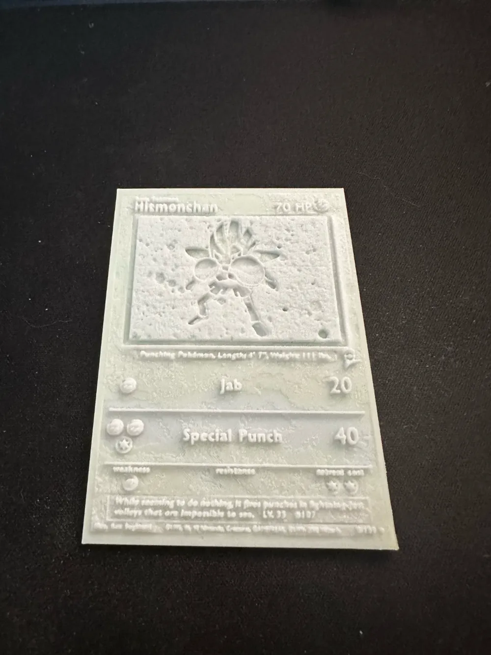 Hitmonchan Pokemon Card Lithophane by thatguy08 - MakerWorld