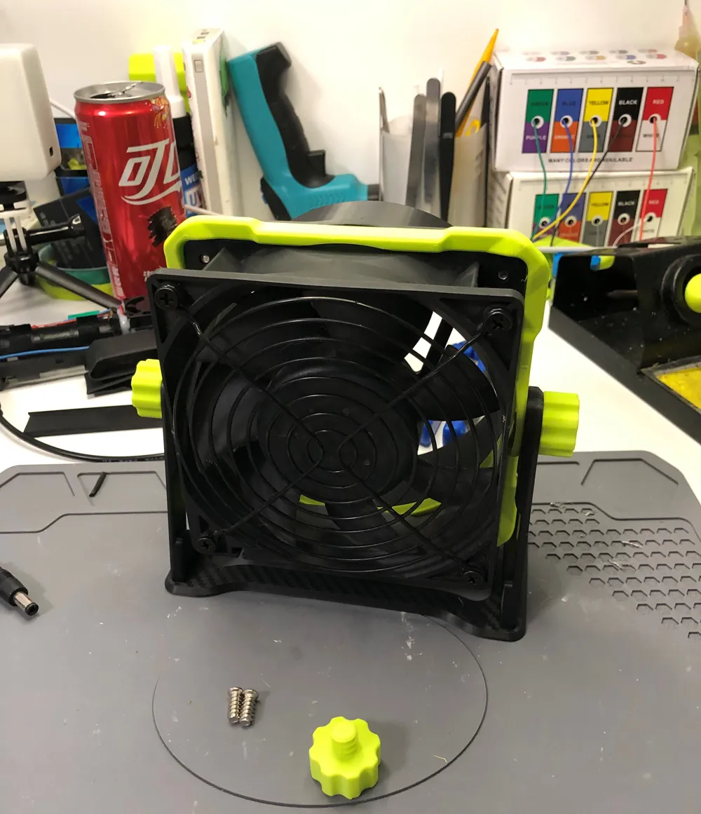 PC Desk Fan Blower Stand Base Modified Exhaust Fan Kit by TrapboT ...