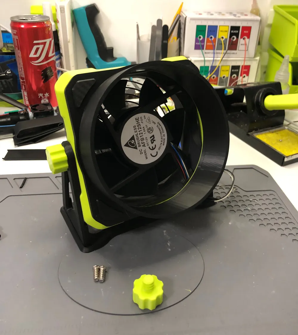 PC Desk Fan Blower Stand Base Modified Exhaust Fan Kit by TrapboT ...