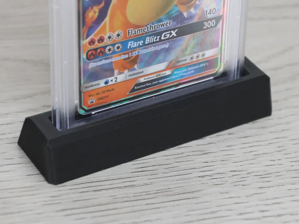 Graded Card Stand - Pokemon Slab display stand by TDH 3DP MakerWorld ...