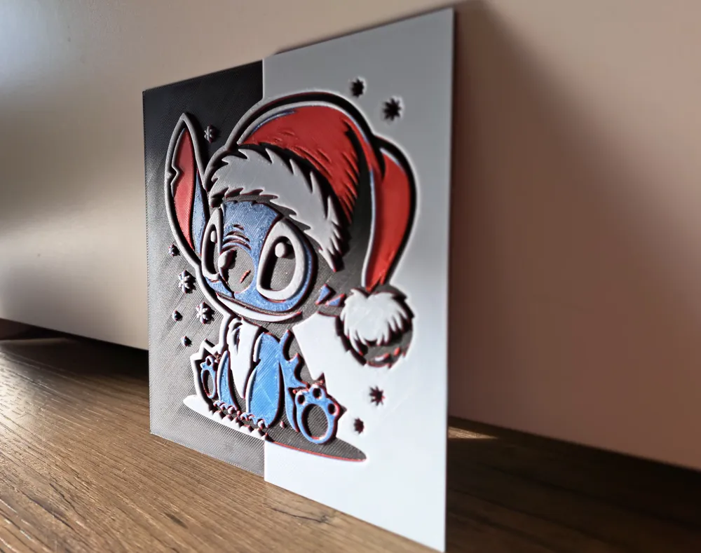 Christmas Stitch - hueforge by creachick3d - MakerWorld