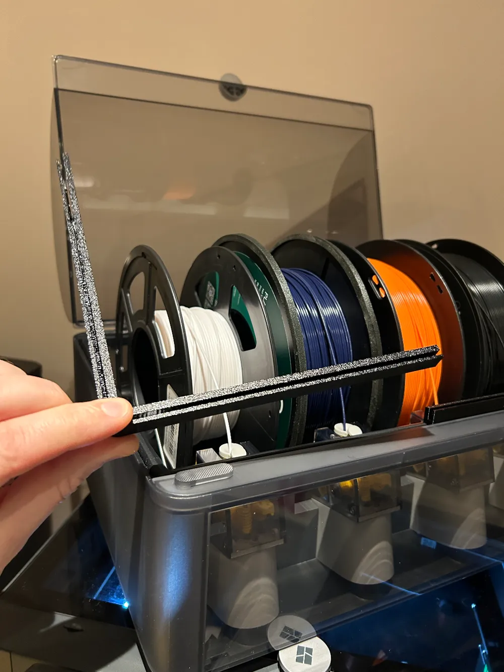 Bambulab ams lid wedge riser for allowing use of taller spools while ...