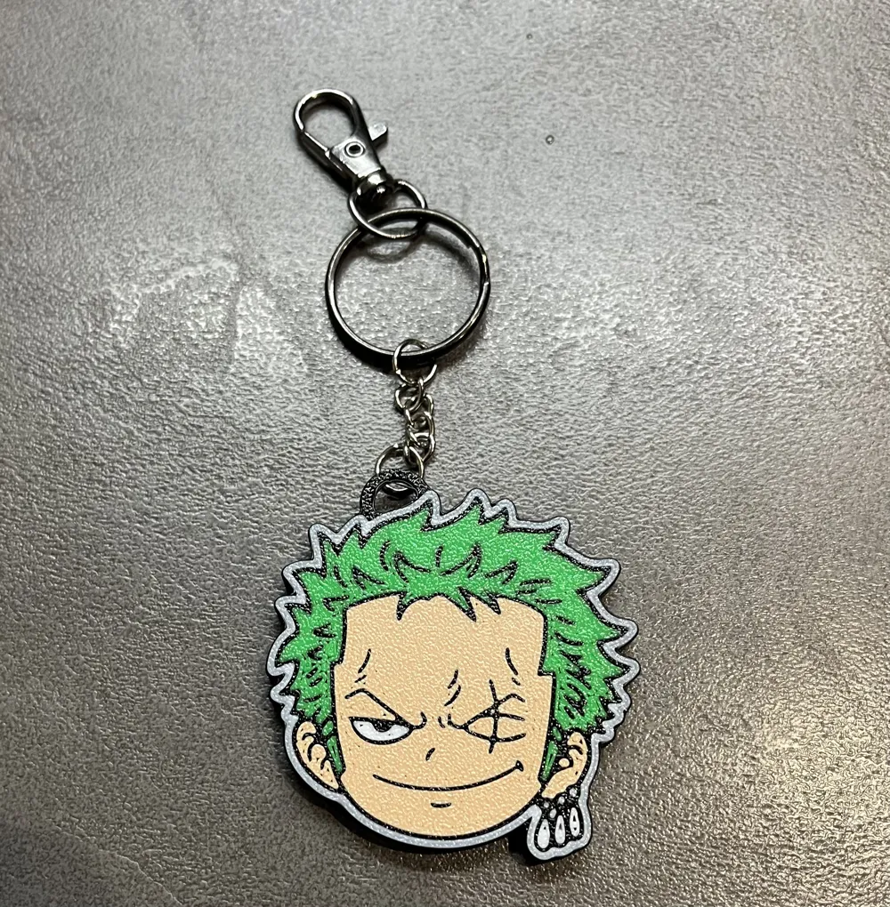 keychain inspired by Roronoa Zoro from One Piece - Free 3D Print Model ...