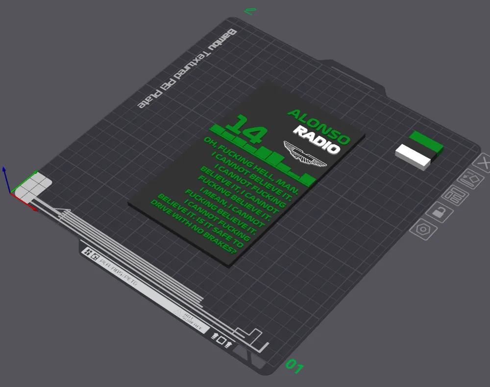 TEAM RADIO ALONSO 02 (2025) - Free 3D Print Model - MakerWorld