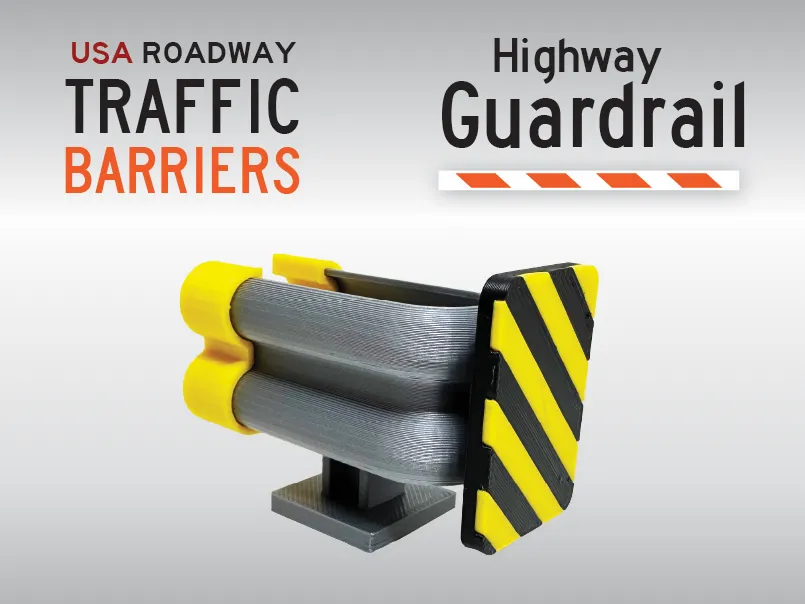 Corrugated Guardrail - US Road Mini Barriers by 3D Print Creative ...