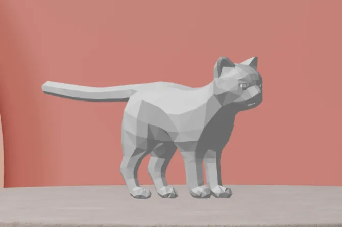 Low poly cat by Chrobakx - MakerWorld