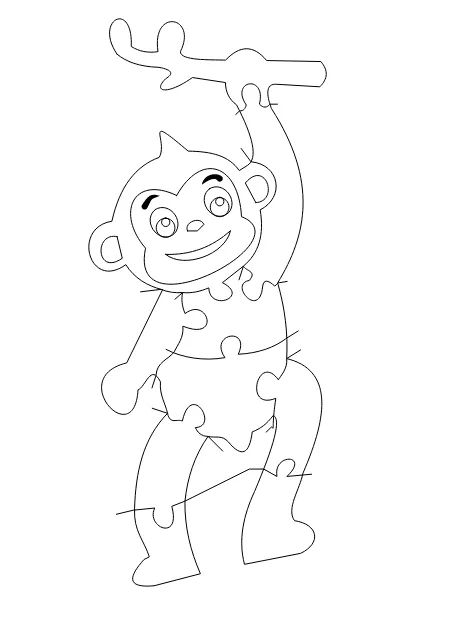 Monkey - puzzle for kids by ideat0m - MakerWorld